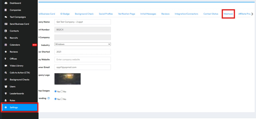 How to create a webhook – RepCard Help Center